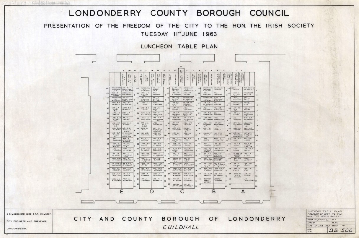 The Guildhall (84) – Seating Plan | The Built Architectural Heritage ...