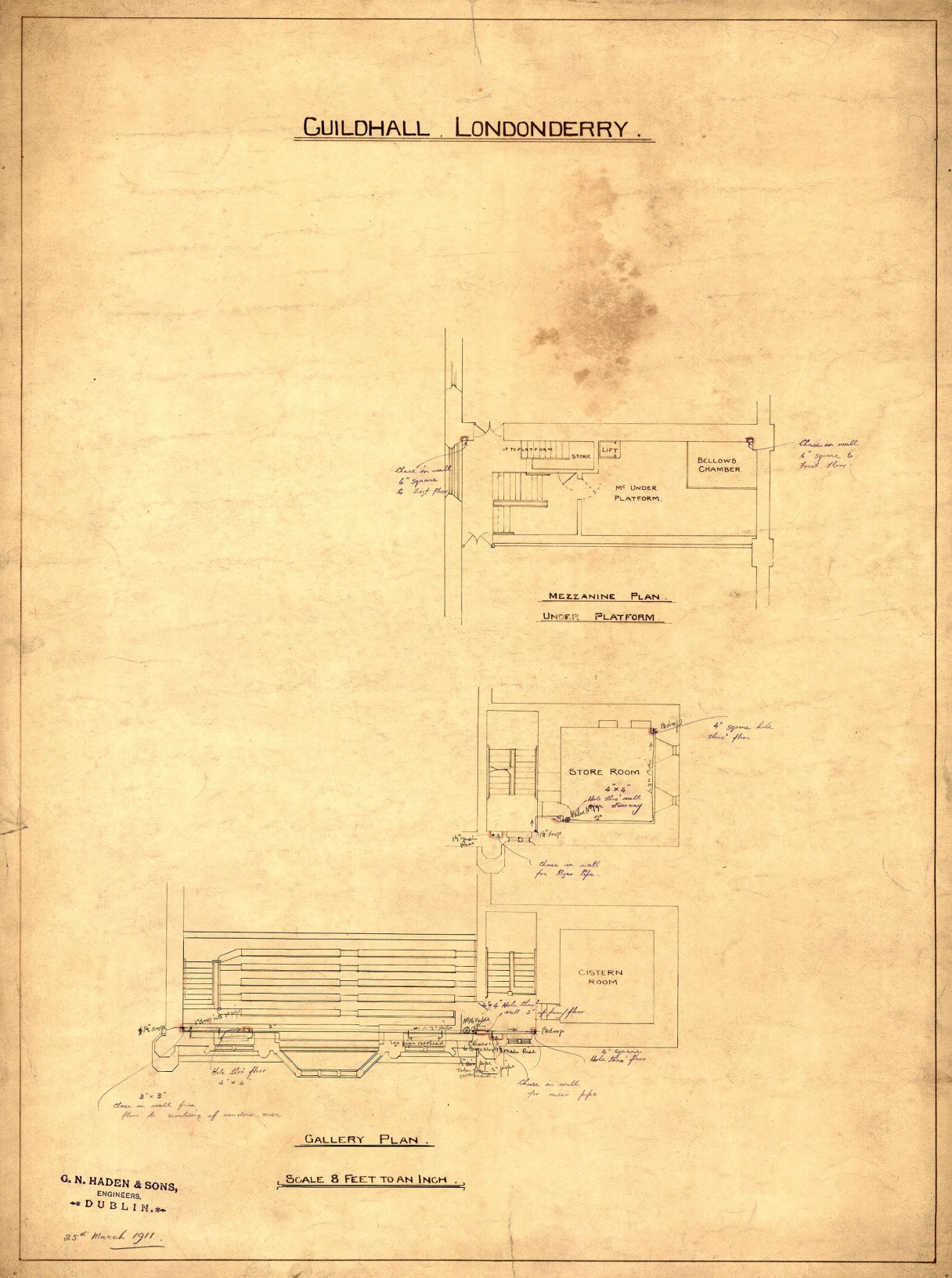 The Guildhall (51) – Gallery / Mezzanine Plan | The Built Architectural ...